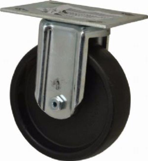 Shopping Cart Casters, 5" Rigid Polyurethane with Polyethylene Center ...