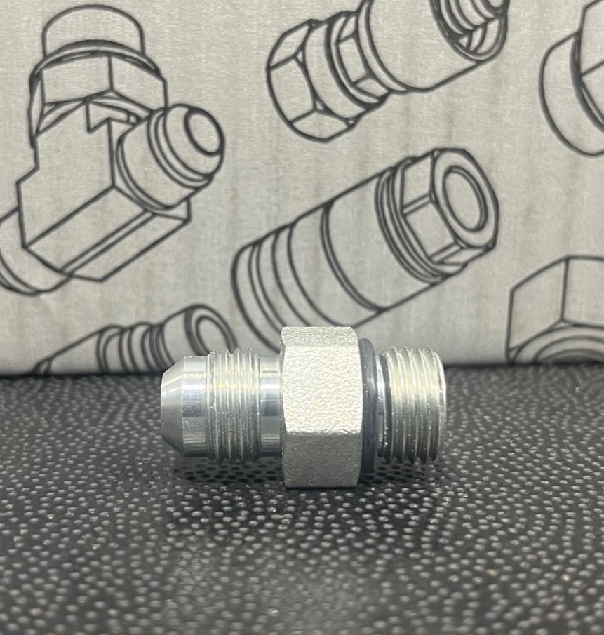 Hydraulic Adapter #6 JIC Flare x Male Boss O-Ring - Industrial, Safety ...