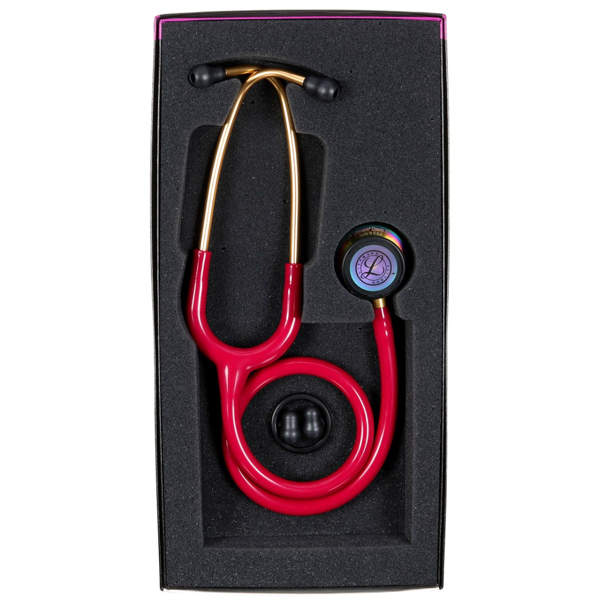 3M Littmann Classic III Stethoscope, Rainbow Chestpiece - Raspberry ...