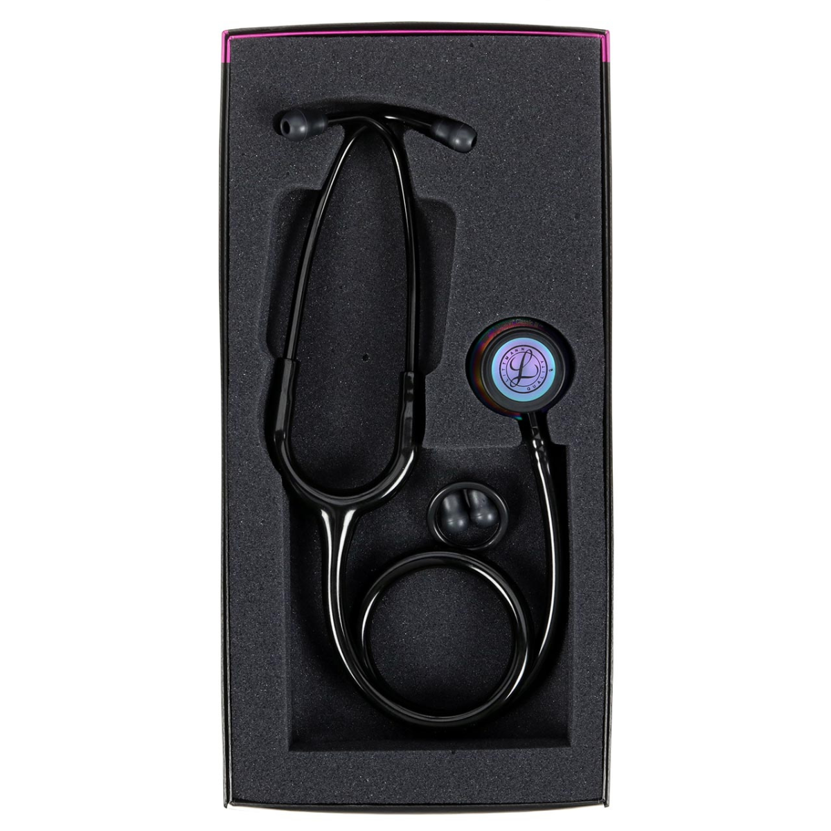 3M Littmann Classic III Stethoscope, Rainbow Chestpiece - Black Tube ...