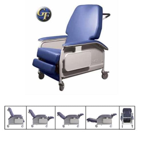 Graham-Field Lumex Extra-Wide Clinical Care Recliner 587W454 Royal Blue ...