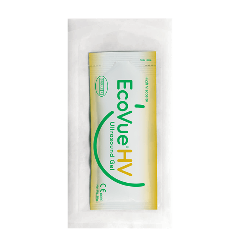 EcoVue HV Ultrasound Gel - 20g Packet Sterile SafeWrap (Case of 288)
