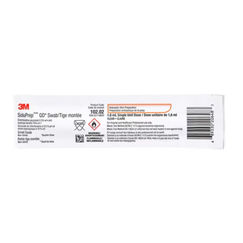 3M SoluPrep Swab 0.5% CHG 70% Alcohol | Medical Supplies | Model 3M10202