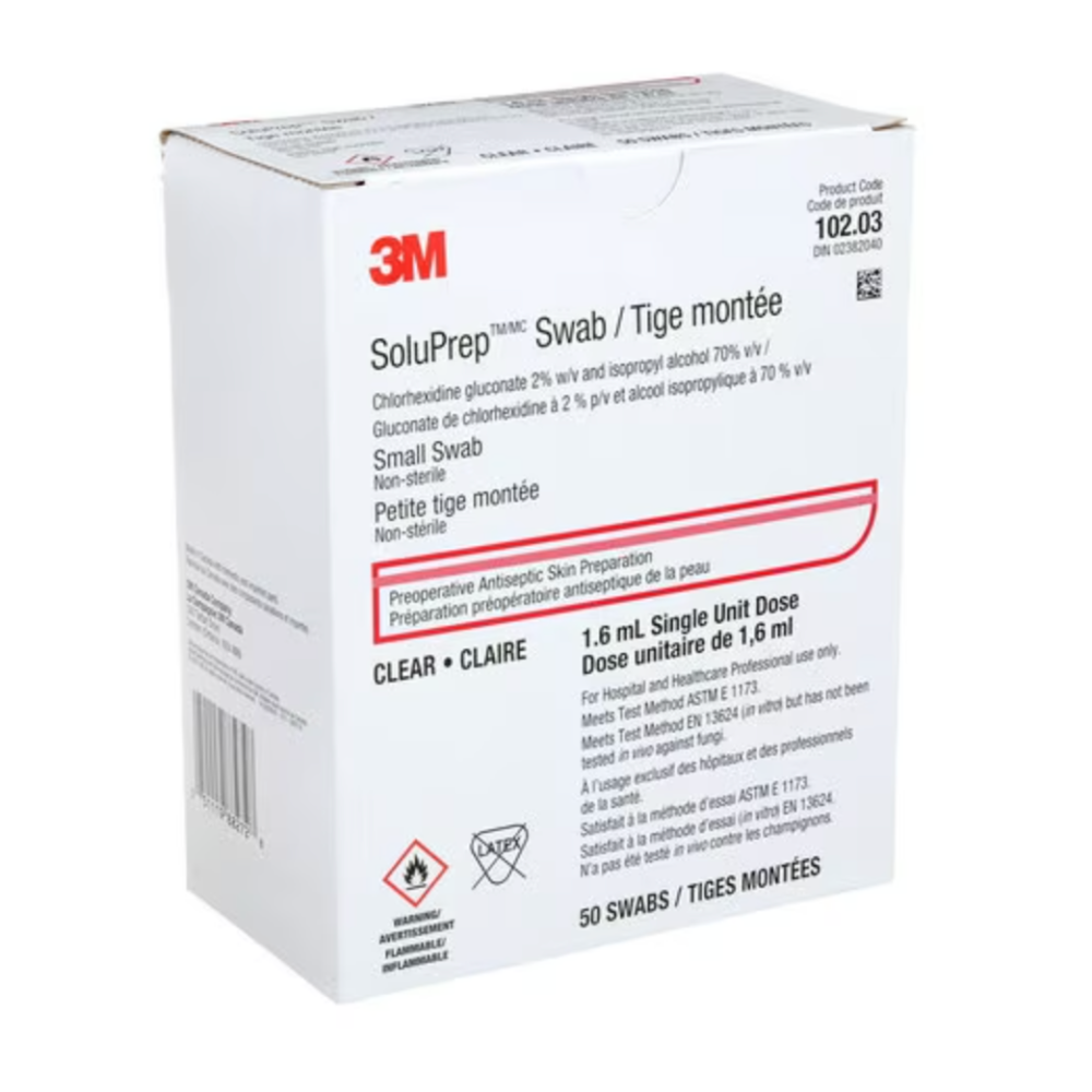 3M SoluPrep Swab 2% CHG 70% Alcohol | Medical Supplies | Model 3M10203