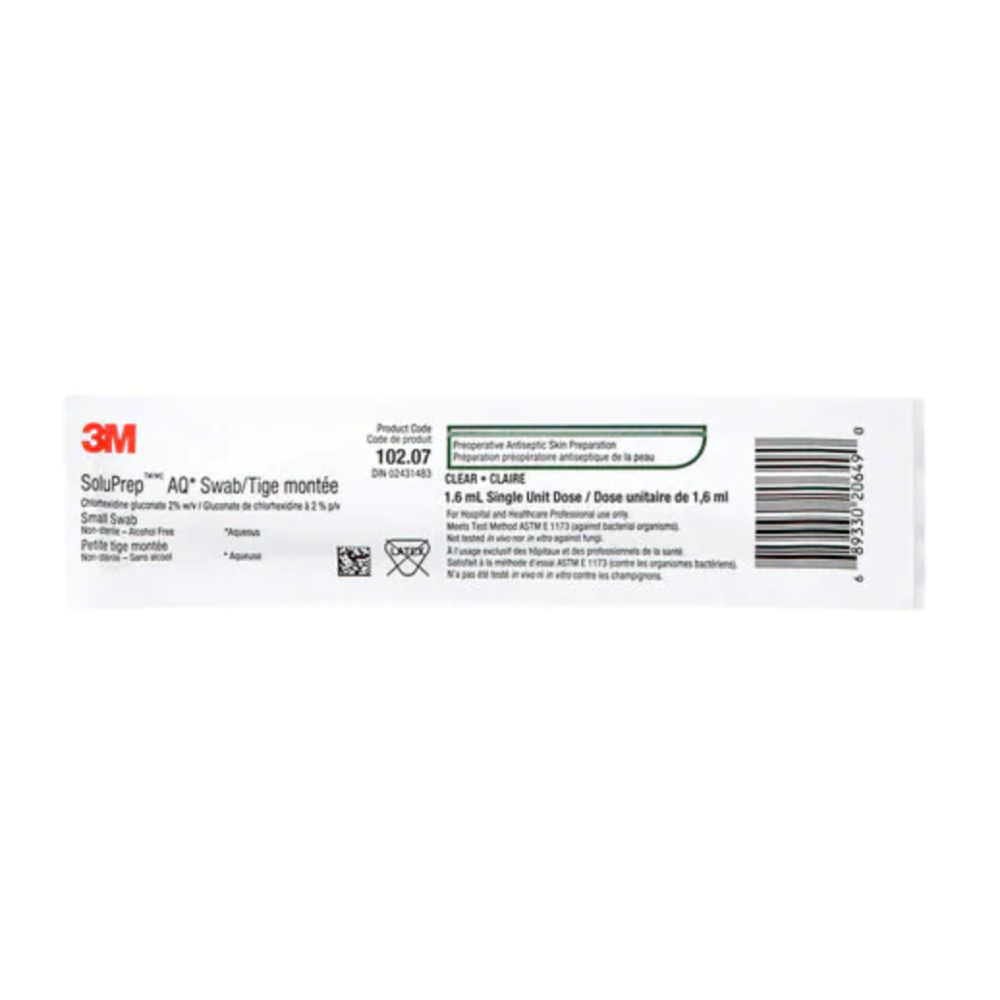 3M SoluPrep Swab 2% CHG Alcohol Free | Medical Supplies