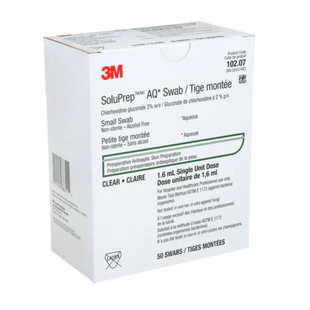 3M SoluPrep Swab 2% CHG Alcohol Free | Medical Supplies