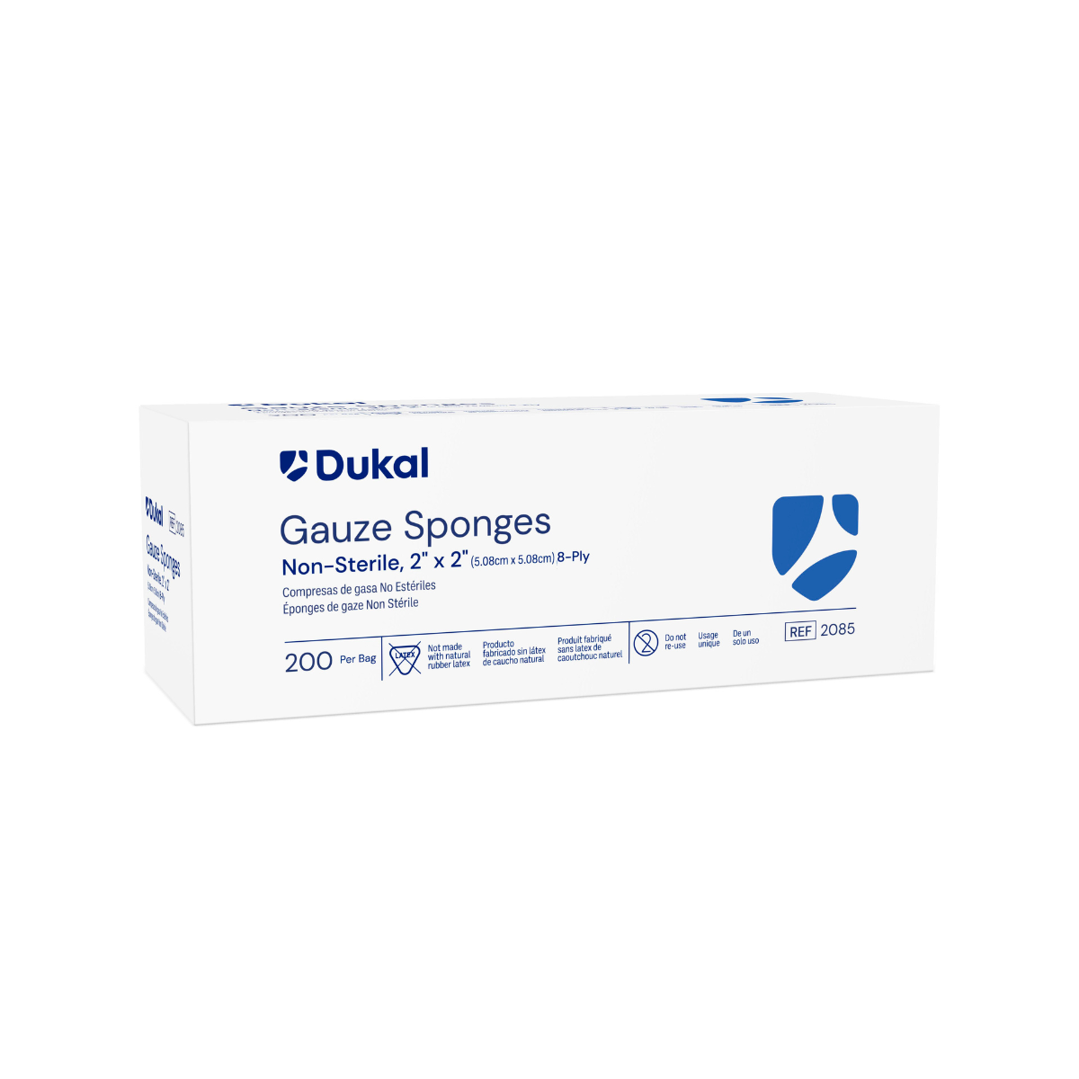 Dukal Non-Sterile Woven Cotton Gauze Sponge, 8 Ply - 2" x 2" 200/Bag ...