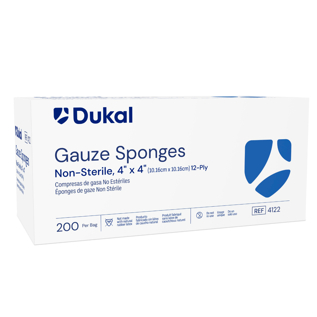 Dukal Non-Sterile Woven Gauze Sponges, 12-Ply - 4" x 4" 2000/Case ...