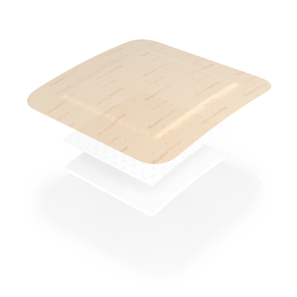 Mepilex Border Flex Lite Foam Dressing - 7.5cm x 7.5cm (Box of 5)