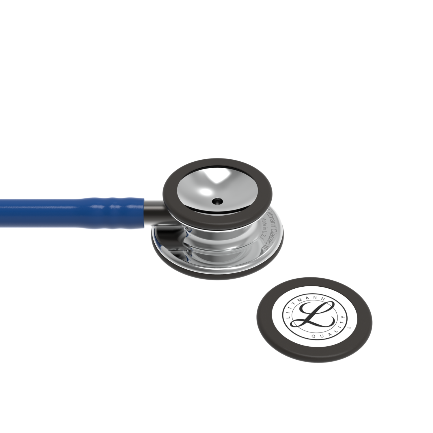 3M Littmann Classic III Stethoscope, Mirror Chestpiece - Navy Blue Tube ...