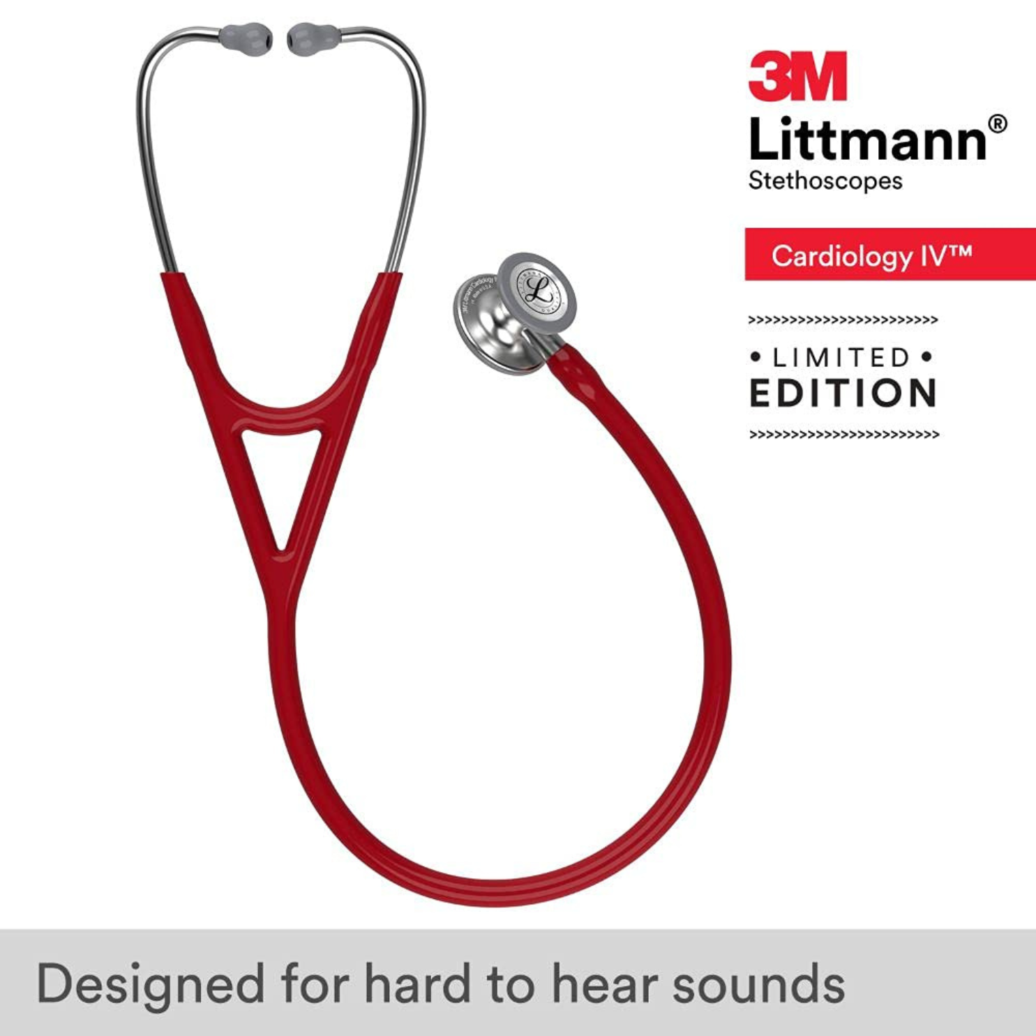 3M Littmann Cardiology IV Stethoscope Burgundy - 27" | Littmann Model #6184