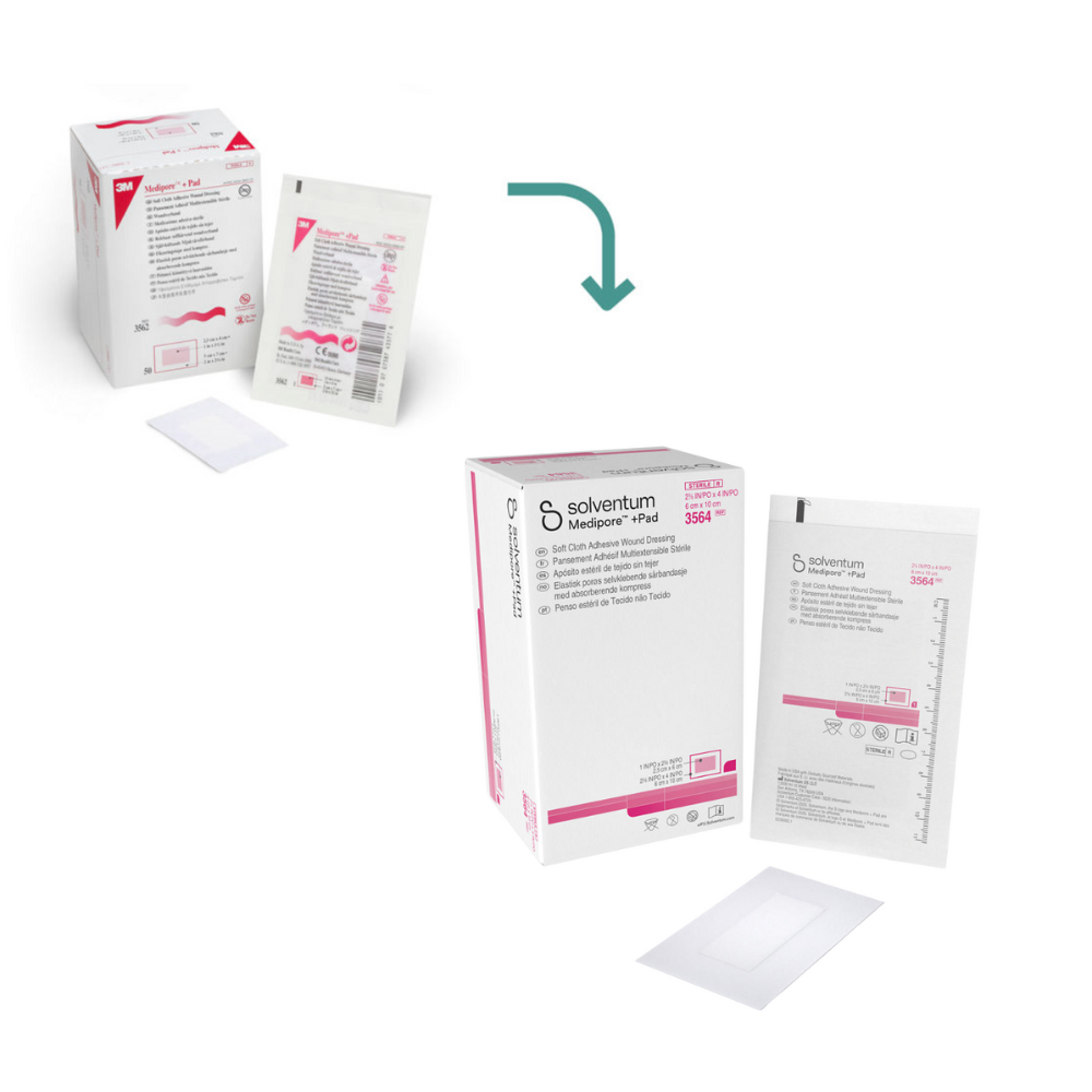 Solventum Medipore + Pad Dressing (formerly 3M Medipore) - 6cm x 10cm ...
