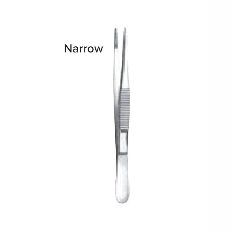 REDA Narrow Thumb Dressing Forceps - 13cm / 5.125" | Medical Equipment