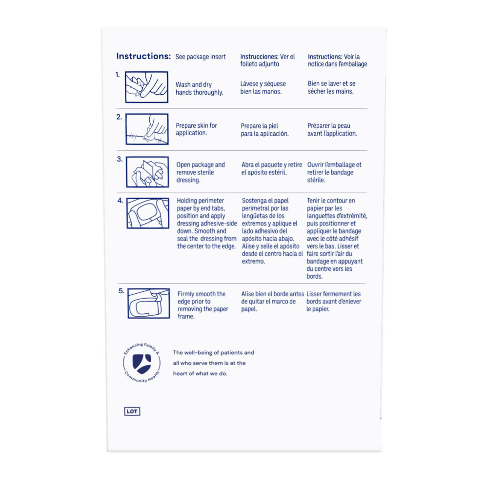 Dukal Sterile Transparent Semi-Permeable Dressing - 2 3/8" x 2 3/4 ...