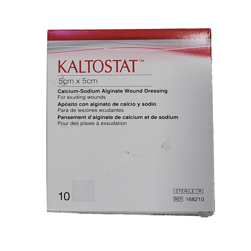 Kaltostat Calcium Alginate Wound Dressing - 5cm x 5cm (Box of 10)