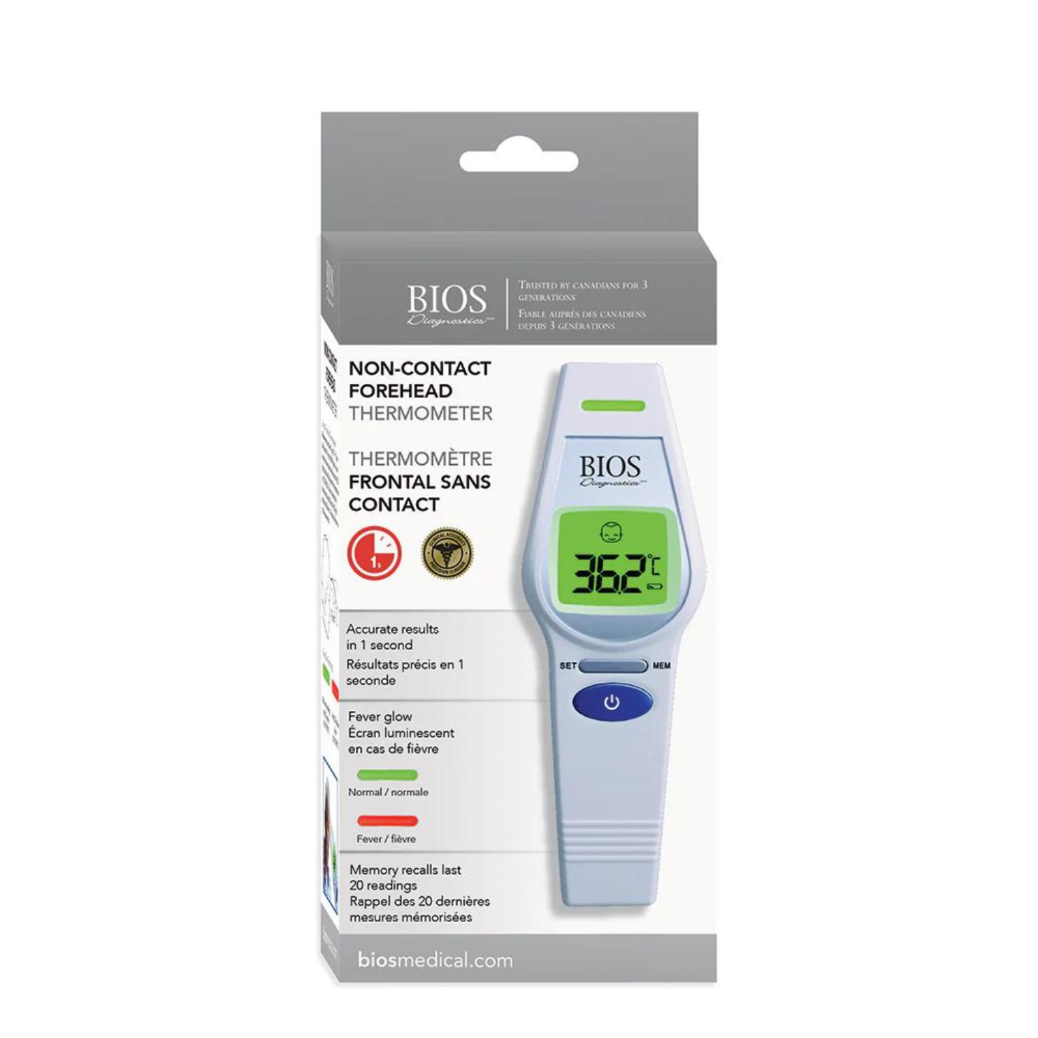 BIOS Non-Contact Forehead Thermometer | Medical Supplies & Equipment