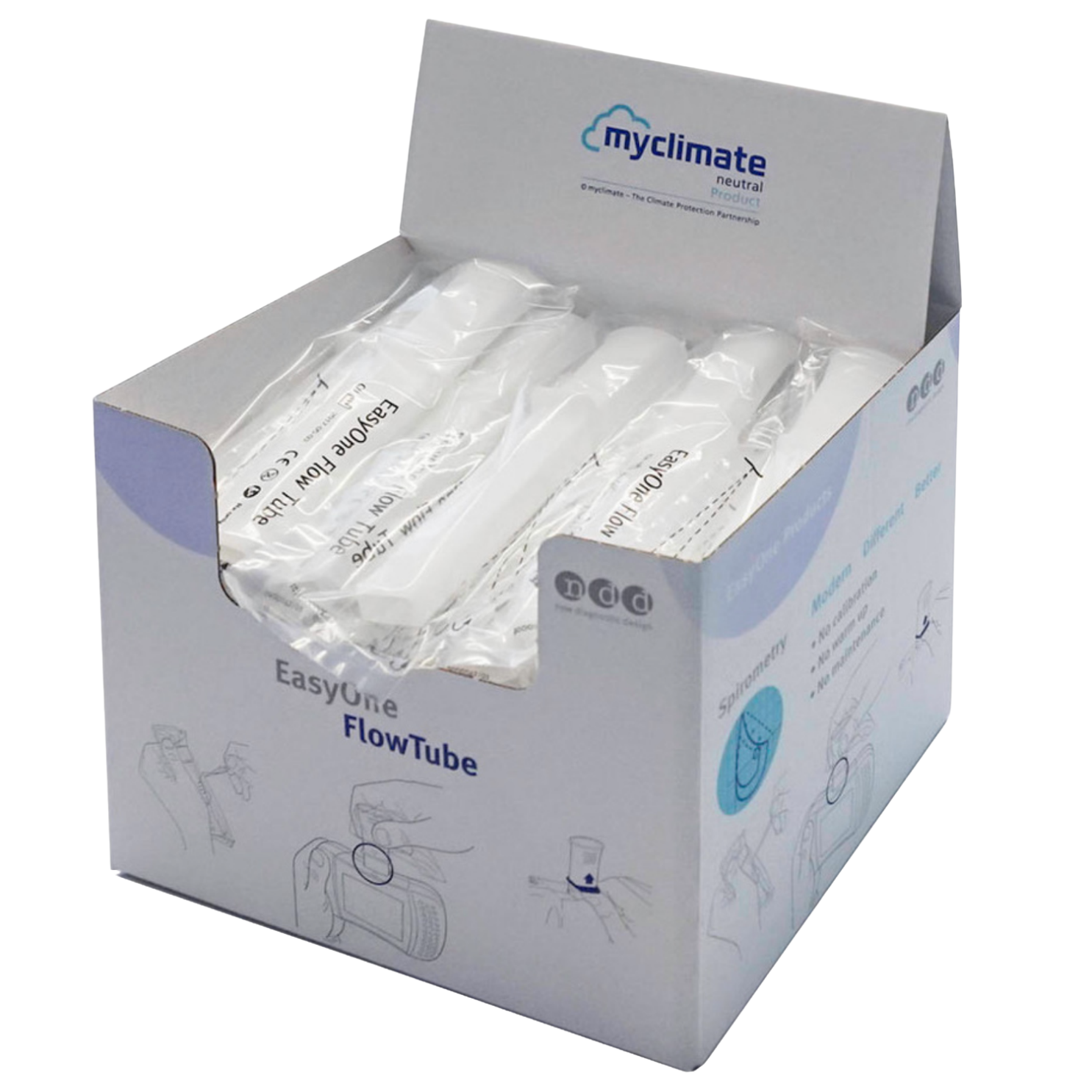 EasyOne Air Flow Tubes - Box of 50 | Spirometry Supplies