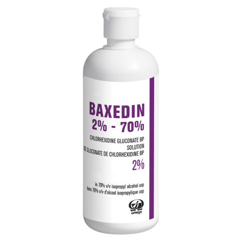 BAXEDIN 2% CHG With 70% Isopropyl Alcohol, Tinted - 110mL (Case of 20 ...