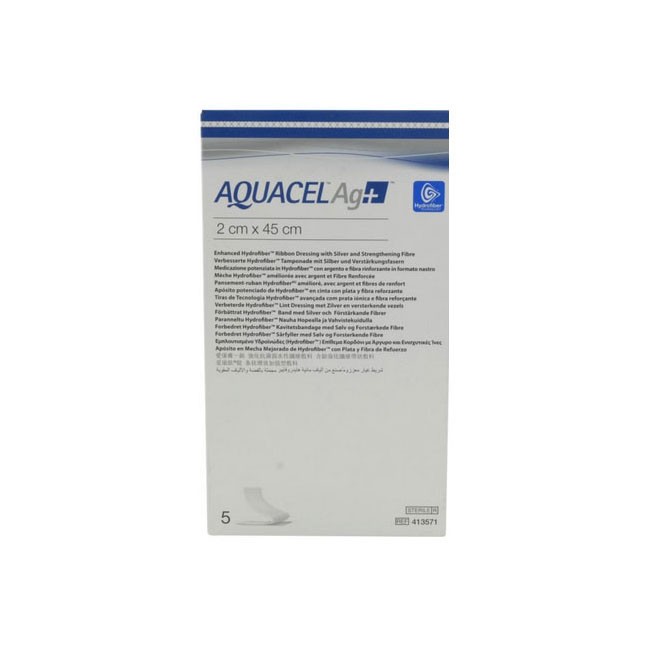 AQUACEL Ag+ Ribbon Wound Dressing - 0.57" x 18" 5/Box | Medical Supplies