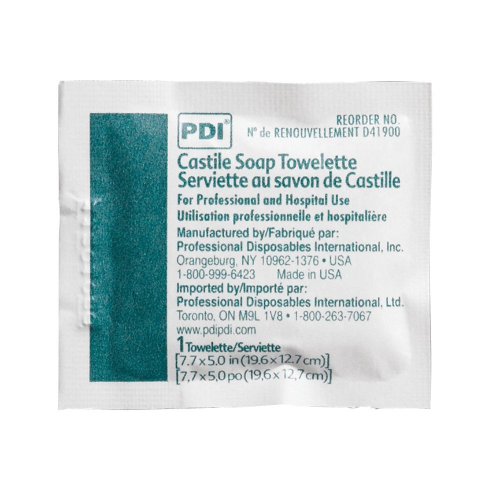 PDI Castile Soap Towelettes - Box of 100