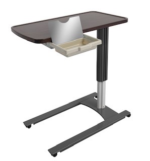 Amico Standard Overbed Single Top Table (Non-tilt) with Vanity Drawer