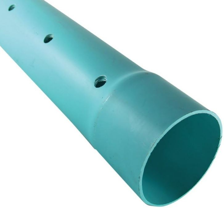 PVC35BE 4X10 PVC GREEN PERFORATED SCH35