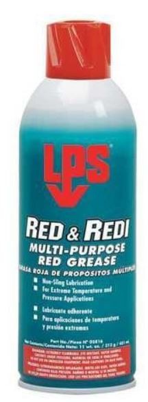 Red and Redi Multi-Purpose Red Grease, 16 oz, Aerosol Can