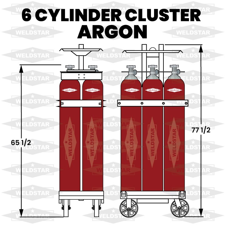 Argon, 6T, Industrial (I), 99.99%, 2016 ft3, High Pressure Steel (HPS ...