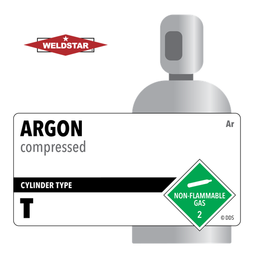 Argon, T, Industrial (I), 99.99%, 336 ft3, High Pressure Steel (HPS ...