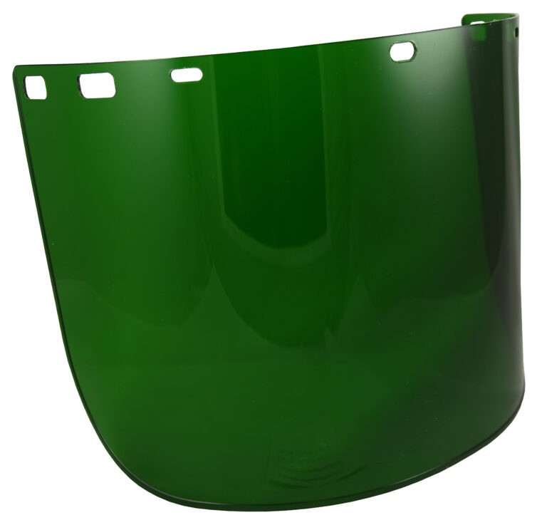 Weldmark Dark Green Tritan Injection Molded Face Shield 8 x 15.5 x 0.060