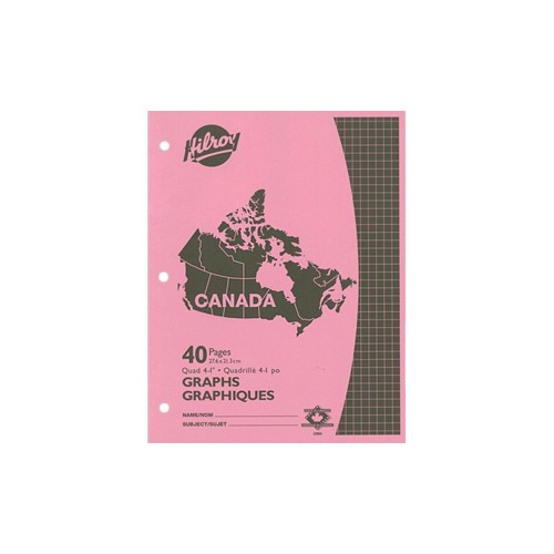 Hilroy Graph Exercise Quad Ruled Book - 40 Sheet Letter 8.5" x 11 ...