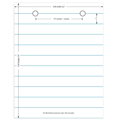 Chart Pad 1" Ruled Blue Lines 22" X 34" 96 Sheets Per Pad - 1 Each ...