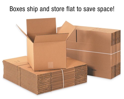 Standard Kraft Boxes - 10" x 10" x 10" - 32C - Kraft - Scored @ 8" 6 ...