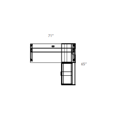 Levels L-Shape Height Adjustable - Levels Layout 3