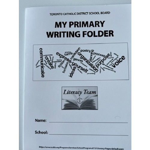My Primary Writing Folder TCDSB, 25 per Pack - TCD4501