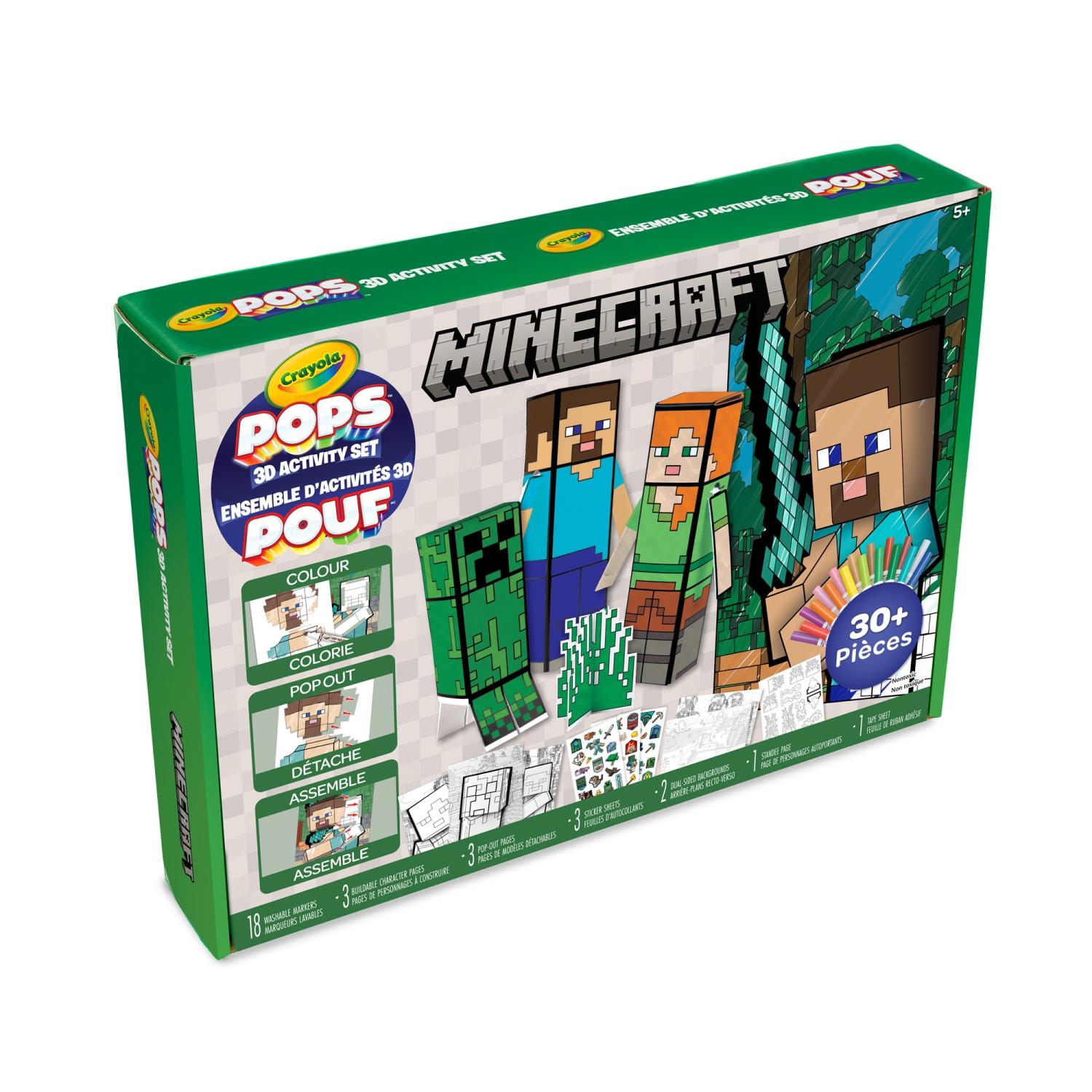 Crayola POPS 3D Minecraft Activity Set - Brant Basics