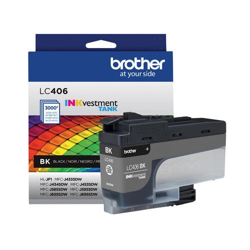 Brother Genuine LC406BKS INKvestment Tank Standard-Yield Black Ink ...