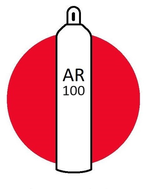 Argon in 100 Size Cylinder, High Pressure Steel (HPS), CGA 580 ...