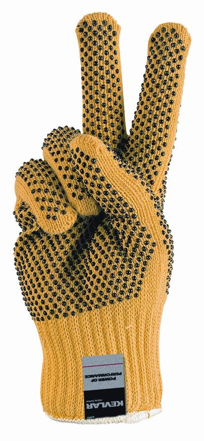Kevlar gloves w/ PVC dots one side | Olsen Safety