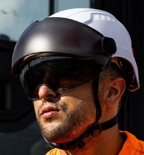 Safety Eyewear for Traverse Safety Helmet - Smoke Gray wavecel