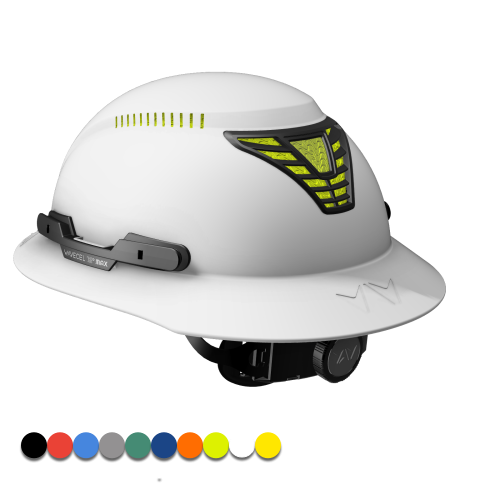 MAX Vented Full Brim Type II Helmet with Chinstrap wavecel