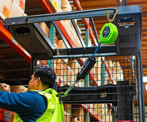 FallTech 84711SC1 FT-X 11ft Web SRL-P with Steel Snap Hook & Carabiner