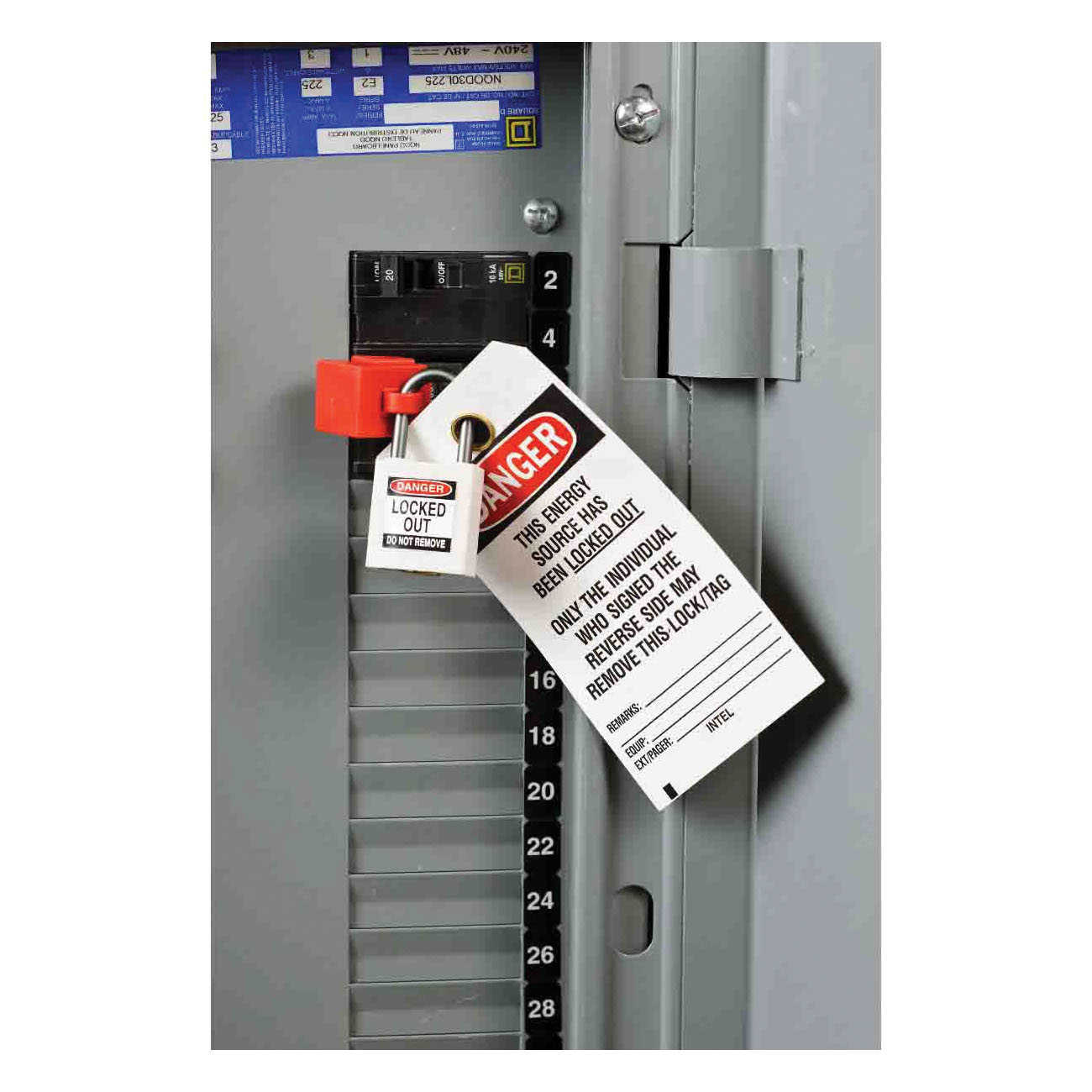 TAG TAGOUT LOCKOUT 5-3/4IN 3IN 3/8IN