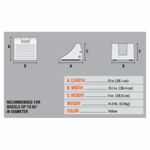 CHOCK WHL 11X15.1X15IN URTHN YEL 70TON