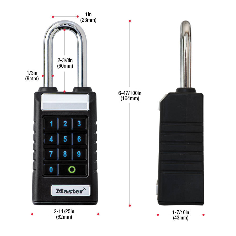 PADLOCK SH EXTENDED NUMERIC CODE MET 1IN