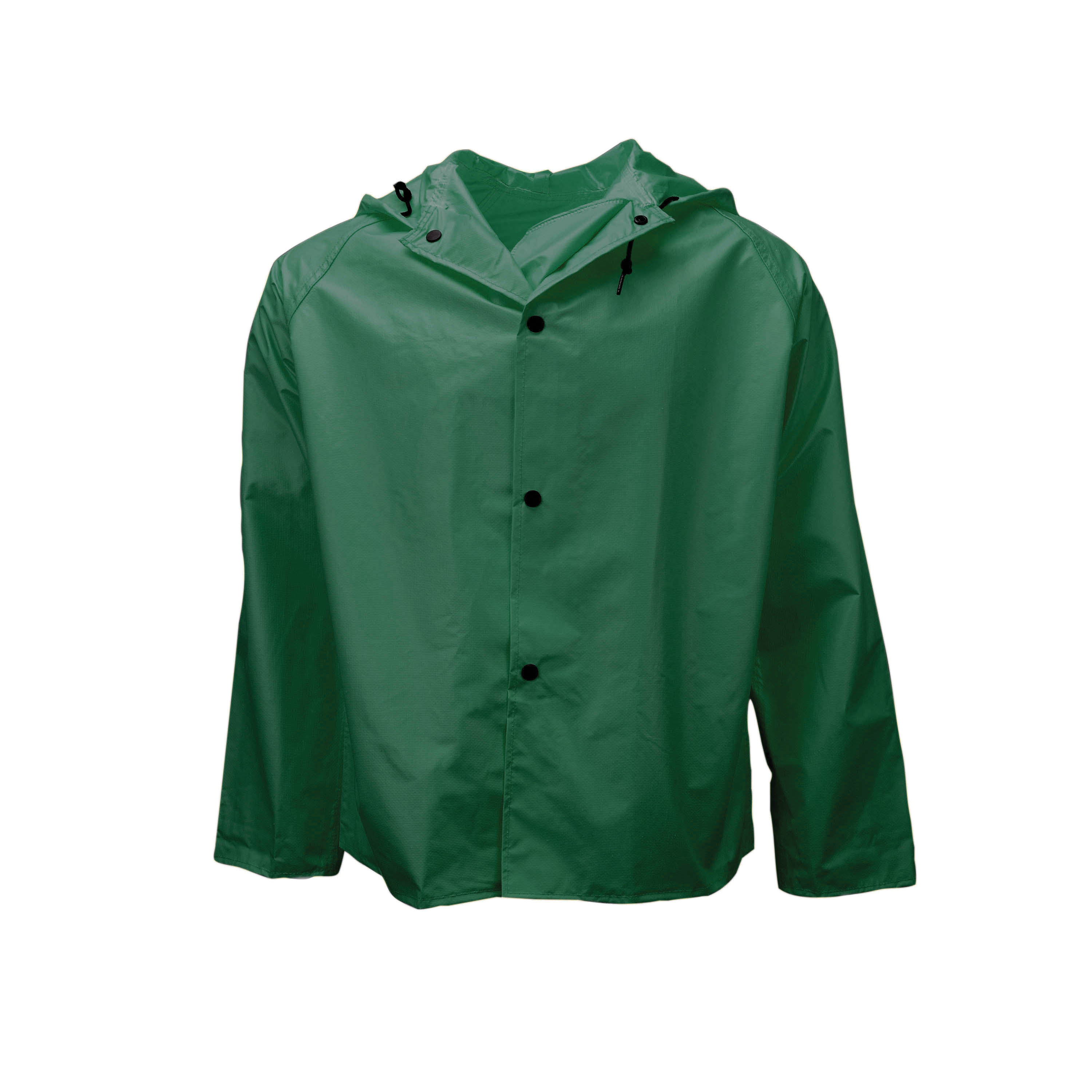 Neese Universal Rain Jacket With Hood, Green, Nylon/PVC, R