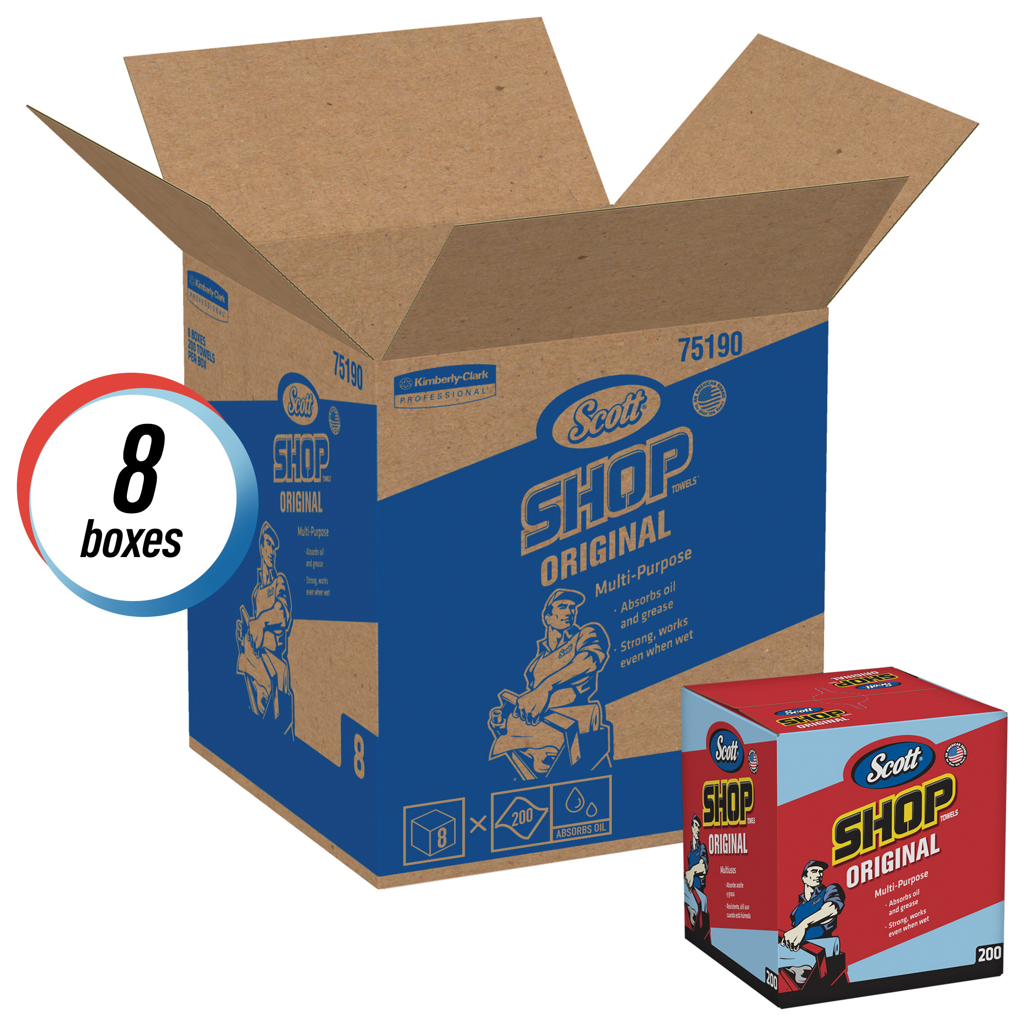 TOWEL SHOP 10IN 13IN BL POP-UP BOX 1-PLY