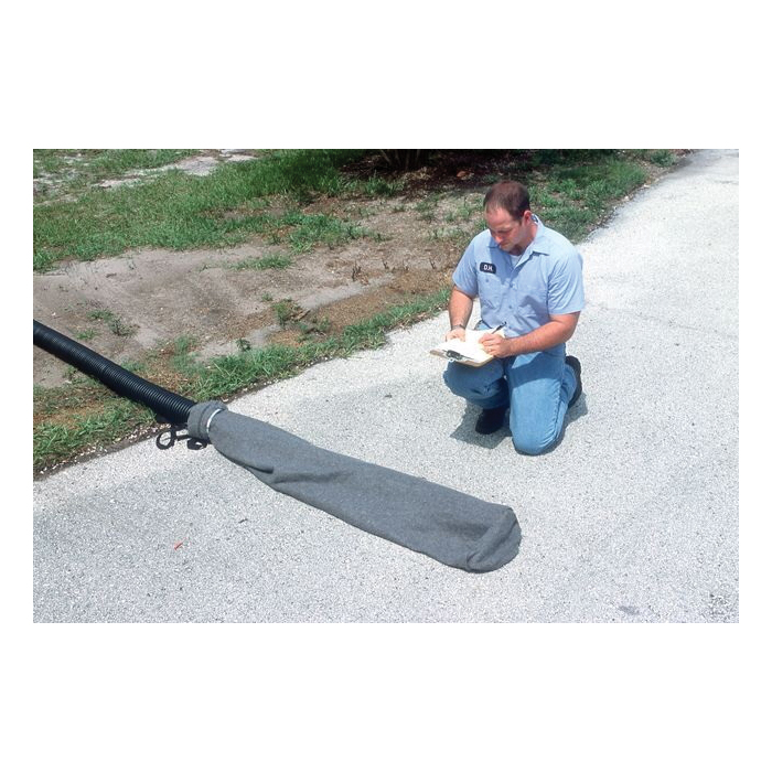 SOCK PIPE 12IN 60IN 2.6GAL SYNTH FBR GRA