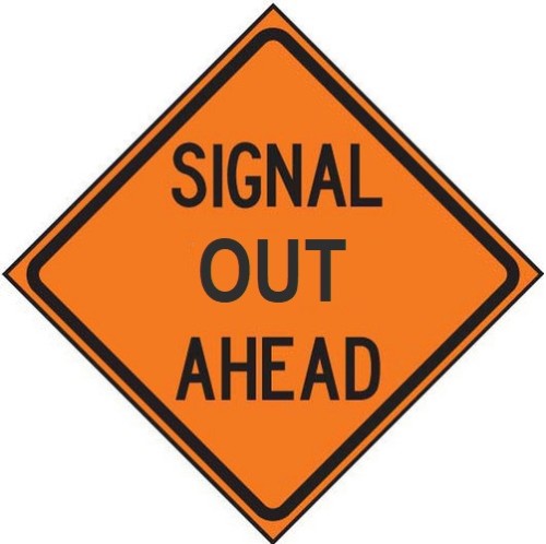 Dicke Safety Roll-Up Traffic Sign, Signal Out Ahead