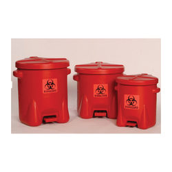 CAN W BIOHAZARD 6GAL 13-1/2IN 16IN HDPE